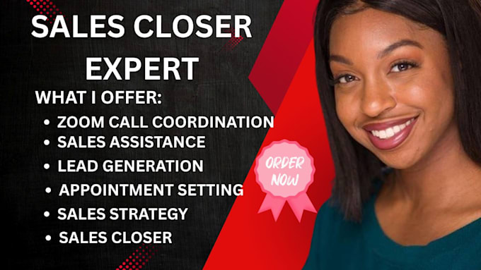 Be commission based sales closer b2b sales lead generation appointment setting by Josephine_jane ...