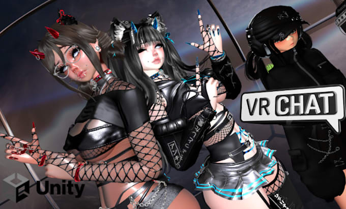 Create custom vrchat avatar 3d model nsfw furry vrc character fursona, humanoid by Chris_jane56 ...