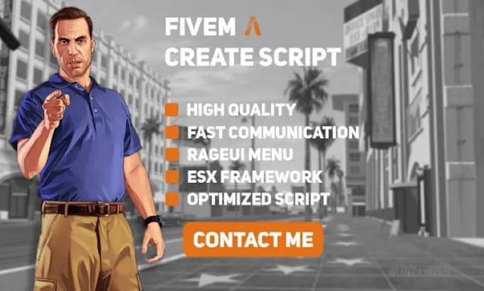 Create, edit, fix and add custom and optimized fivem scripts for your server by Deron_mac | Fiverr