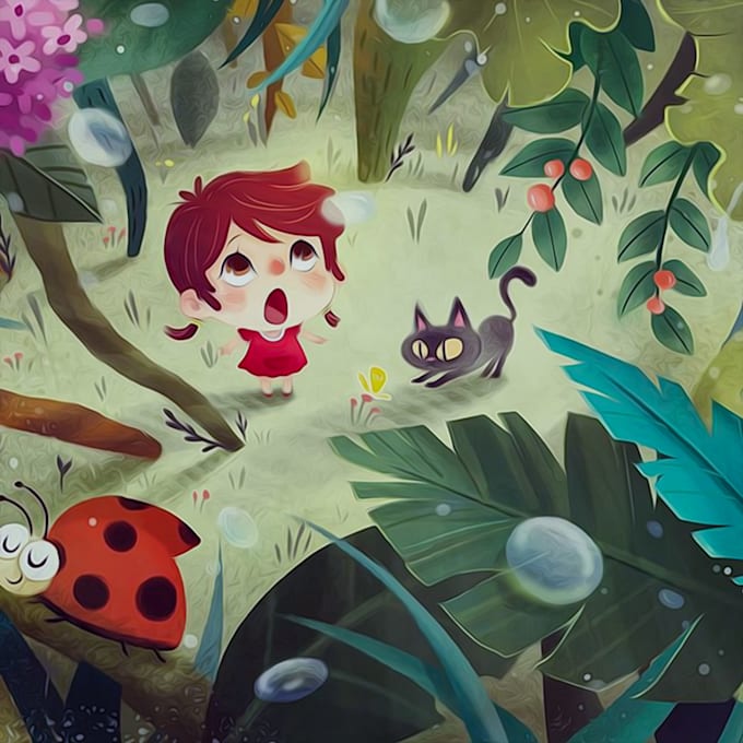 Create hand draw children stor ybook illustration by Hazelmila_1 | Fiverr