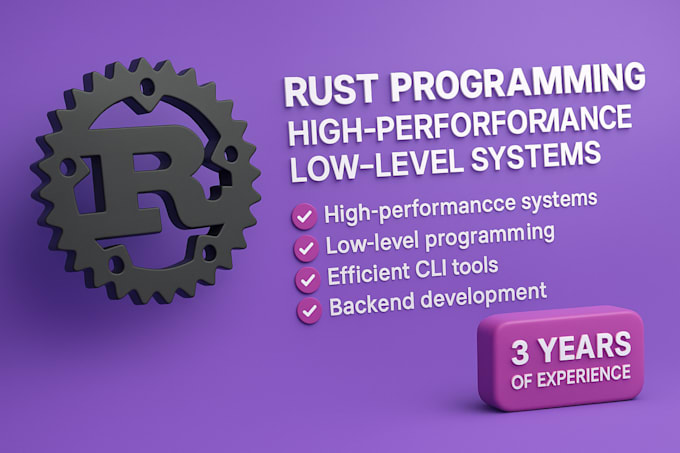 Do rust programming, high performance low level systems by Baqaullahkhan | Fiverr