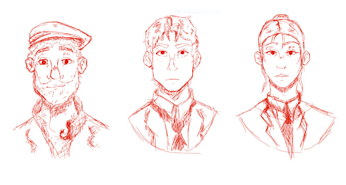 Sketch your characters portrait by Spiderapollo007 | Fiverr