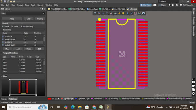 Create custom schematic symbols, pcb footprints and 3d model in altium software