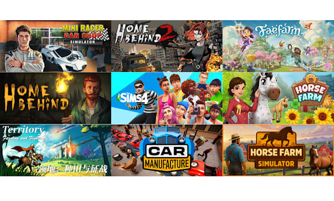 Do steam game banner poster game ui capsule art video game character ...