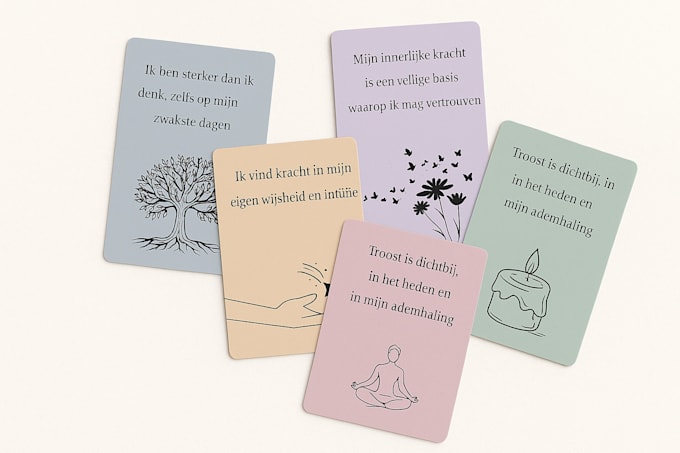 Design custom printable affirmation cards by Mahinaina | Fiverr