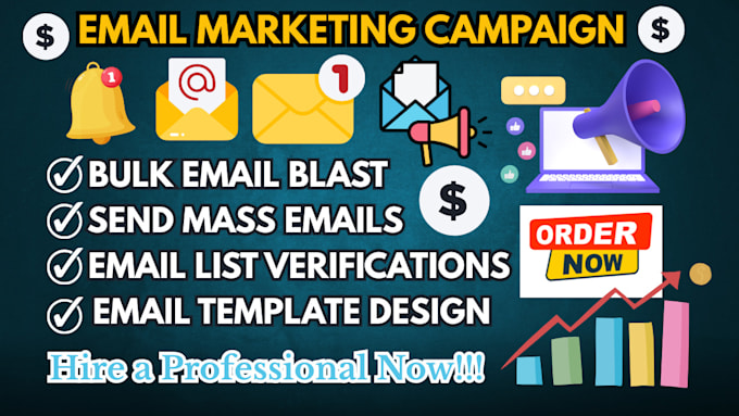 Send bulk email blast, mass email cold email, mailchimp email marketing ...