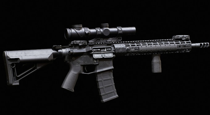 Create 3d gun for game, 3d texture, 3d realistic weapon,uv unwrap, 3d ...
