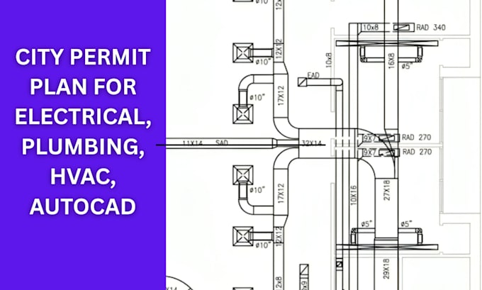 Draft permit ready hvac, plumbing and electrical plans in autocad by ...