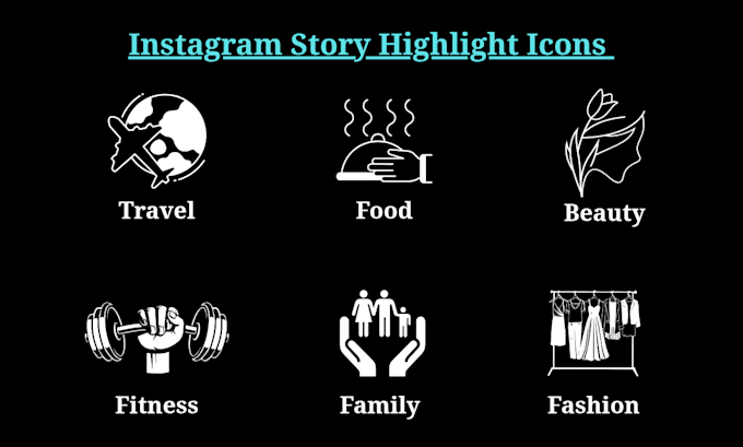 Create instagram story highlight icons in 12h by Sulemannazir1 | Fiverr