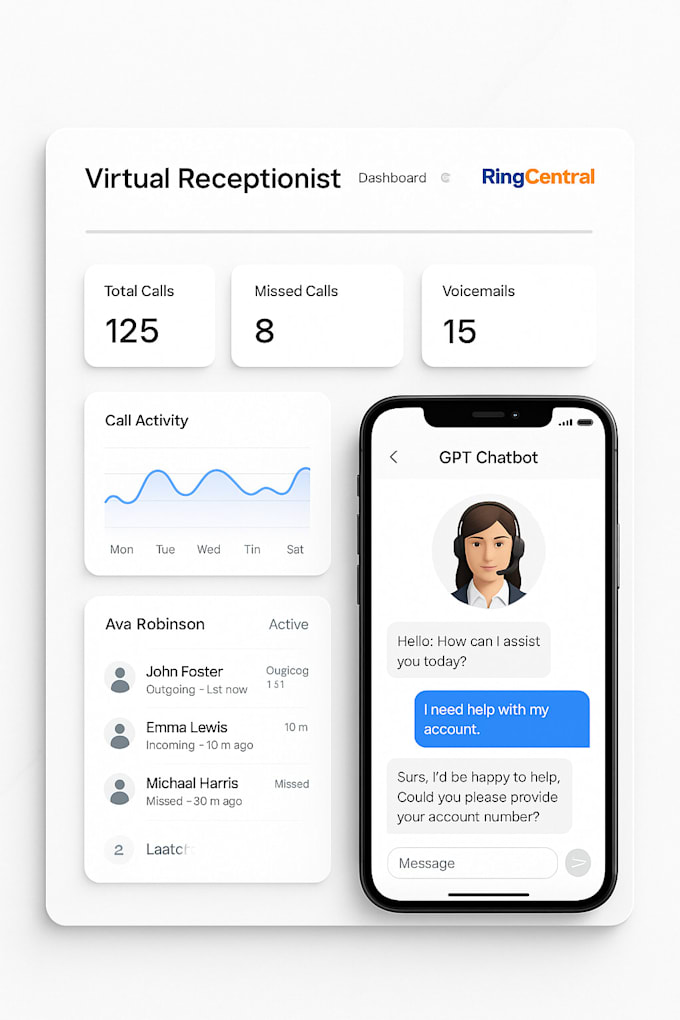 Build ai communication agents with ringcentral ivr and gpt integration by Davidwenham | Fiverr