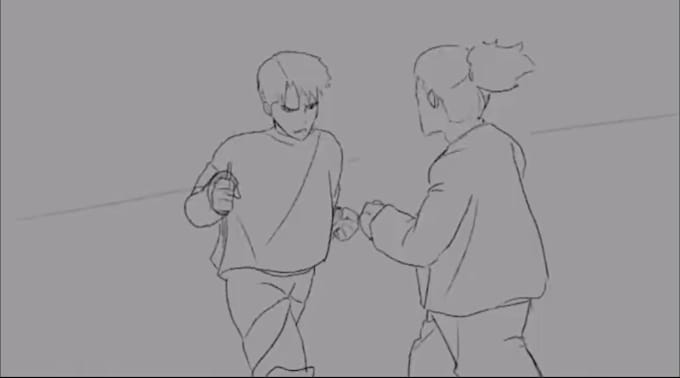 Do line art 2d line art animation 2d traditional pencil sketch hand ...