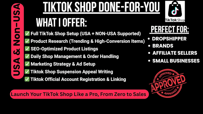 Set up fix tik tok shop manage tik tok shop dropshipping product ...