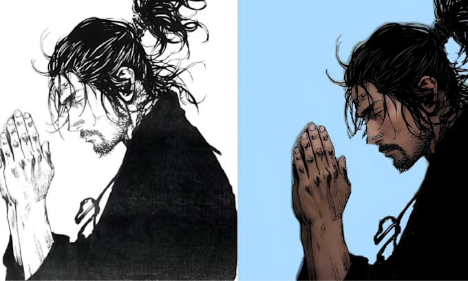 Sketch and draw anime comic manga art storyboard manga illustration ...