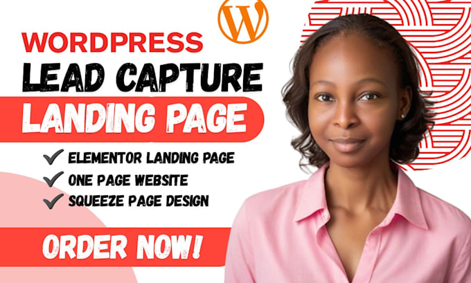 Lead capture wordpress landing page squeeze page lead generation by Glory_tech_web | Fiverr