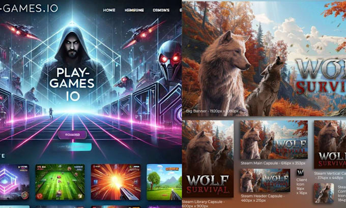 Do game banner steam capsule game ui game poster game art logo steam ...
