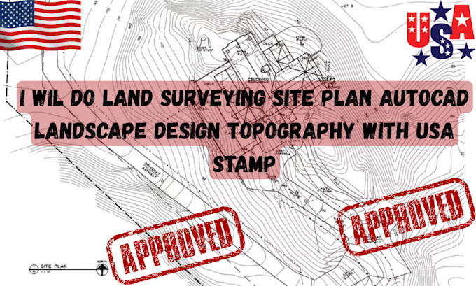 Do land surveying site plan autocad landscape design topography with ...
