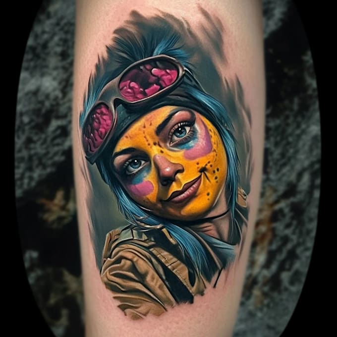 Design a color realism tattoo for you by Morgaunor | Fiverr