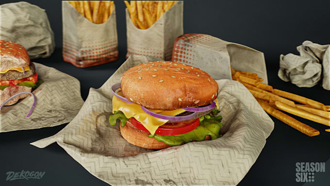 Do realistic 3d food model, 3d food design,cgi food animation, 3d food ...