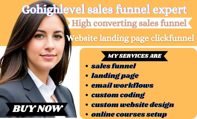 Gohighlevel landing page go high level sales funnel gohighlevel wedsite by Oyeniran_044 | Fiverr
