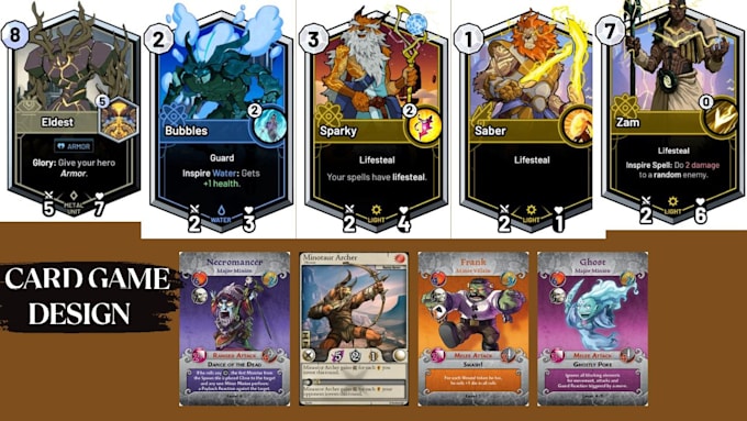 Custom trading card game design tabletop tcg card template ccg rpg gnm ...