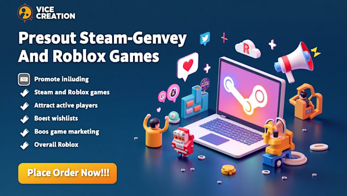 Steam game promotion, roblox game promotion, steam game marketing ...
