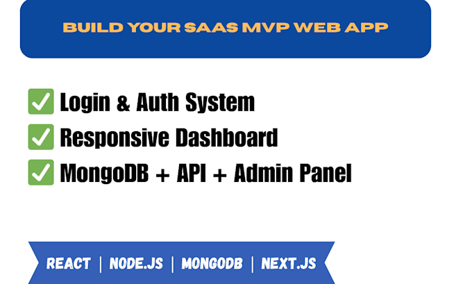 Build a custom saas mvp web application with authentication and database by Shandrack | Fiverr