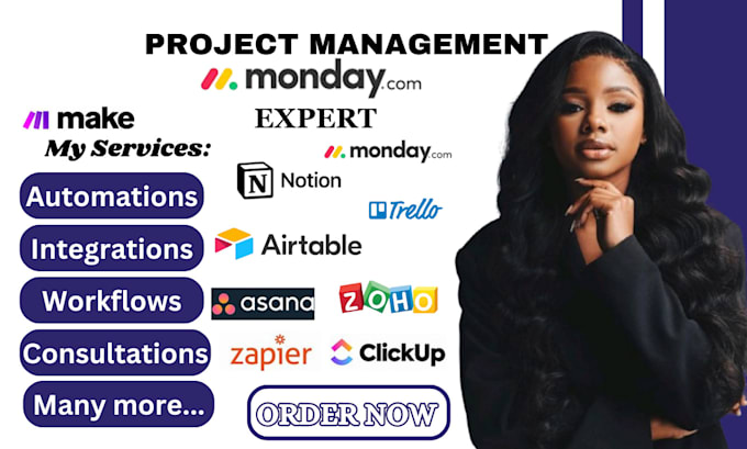 Setup monday crm clickup asana monday com trello make com n8n crm by Gloria_angel1 | Fiverr