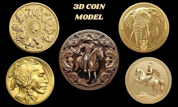 3d coin model 3d bas relief 3d coin pendant medallion cnc coin stl for ...