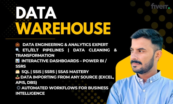 Data warehouse, etl, ssis,ssrs,ssas, data visualization by Fazal_miran75 | Fiverr