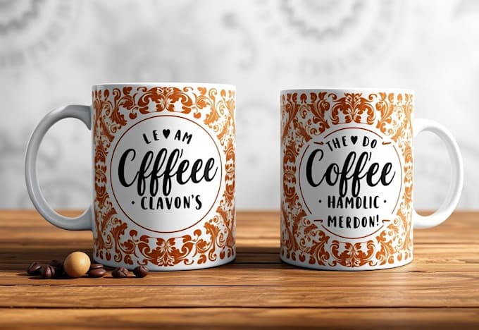 Create a custom coffee mug design for you by Kaarpilar | Fiverr