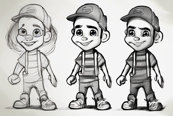 Sketch your cartoon character idea and bring it to life by Yakeivterson ...