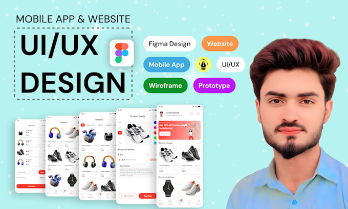Design mobile app web app website ui ux in figma with creative user experience by Msohail ...