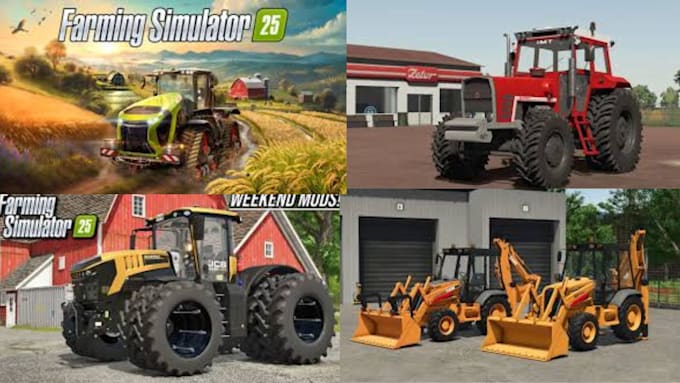 3d farming simulator ready for game, millitary vehicle ,rc car model ...
