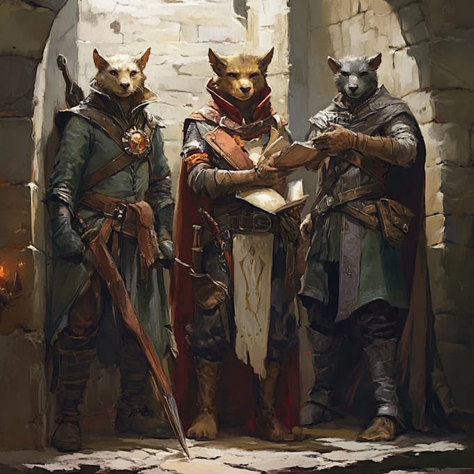 Draw your dnd group party illustration by Babonsea | Fiverr