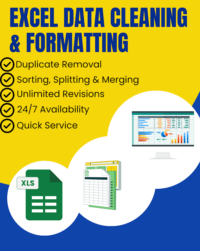 Do ms excel data cleaning, merging, splitting, sorting and formatting by Parthkothari787 | Fiverr