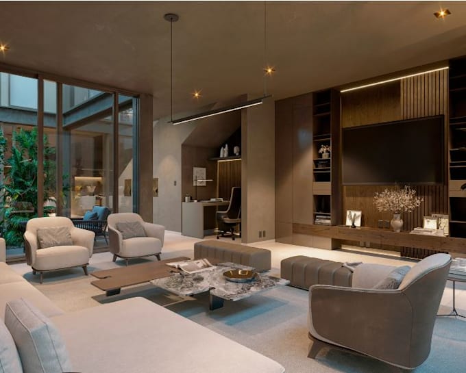 Modify 3d living room, render dinning room,ultra luxury bedroom ...