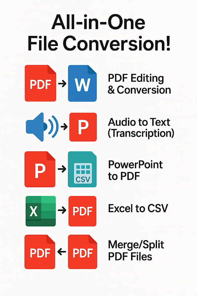 Be your file conversion expert by Ummehani196 | Fiverr