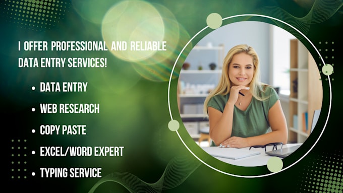 Do fast, accurate, and reliable data entry, web research, and typing ...