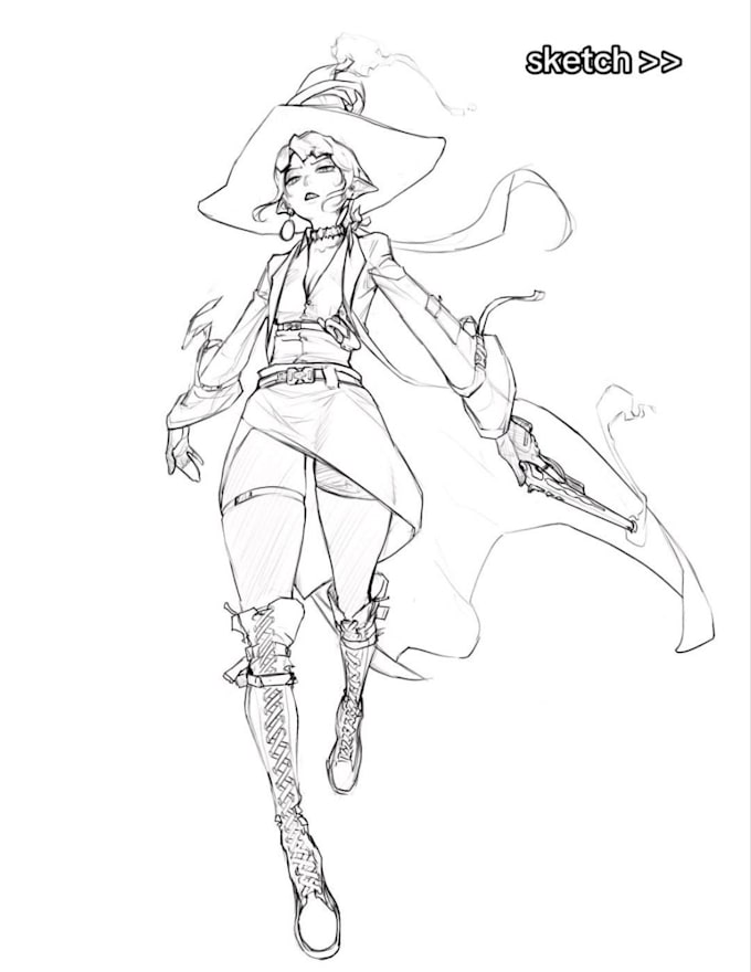 Do 2d traditional line art, frame by frame animation, pencil sketch by ...