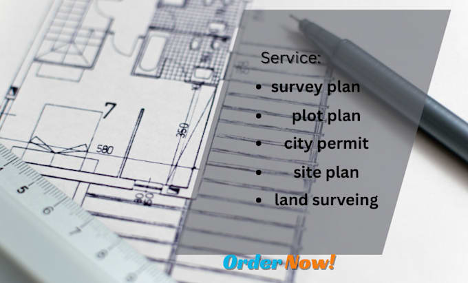 Do site plan, topographic survey drawing, floor plan, blueprint by ...