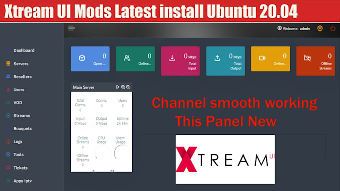 Do automate iptv panel setup, xui panel, xtream ui on your server by Quinnremi | Fiverr