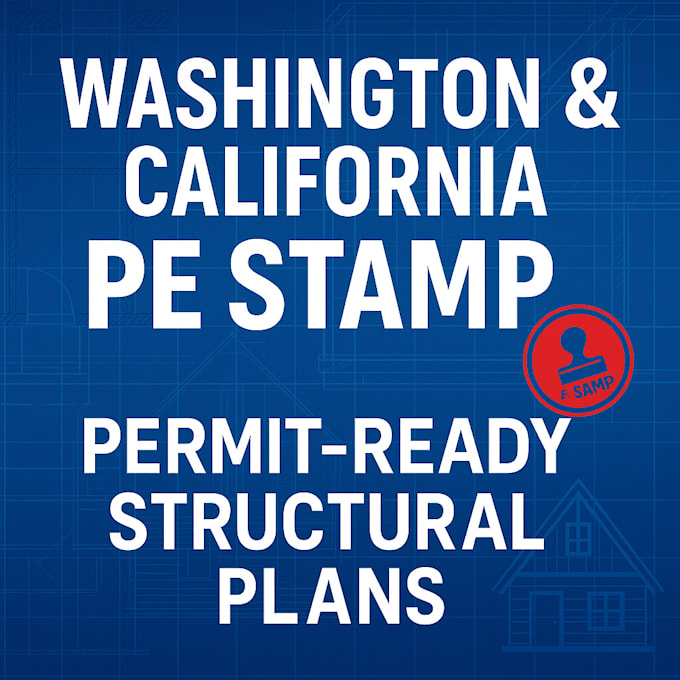 Washington california pe stamp structural engineer permit drawing floor ...