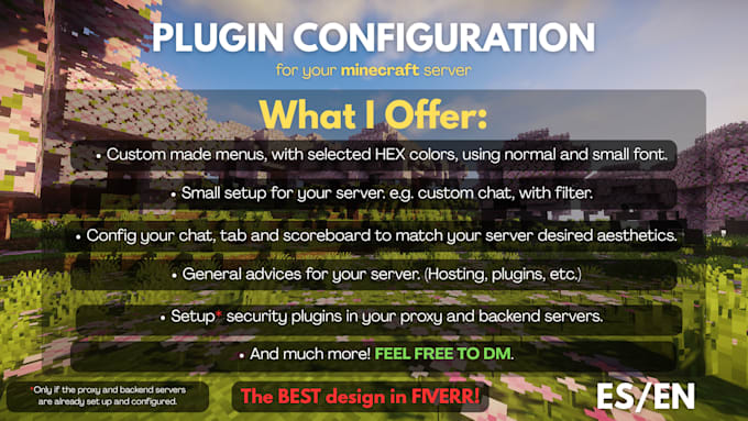Config plugins in your minecraft server by Ferxsii | Fiverr