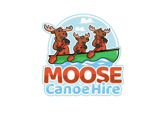 Design rustic memorable moose canoe hire logo by Donatol_ynch | Fiverr