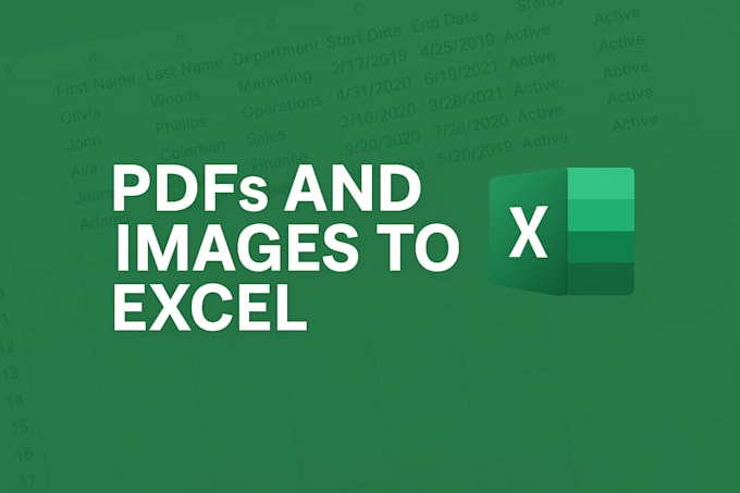 Convert your pdfs or images to excel by Yusufanan | Fiverr
