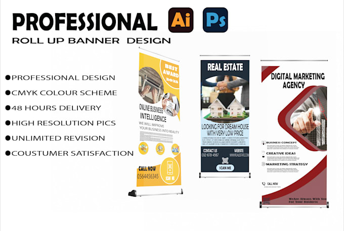 Design professional roll up banner by Benishakhound | Fiverr