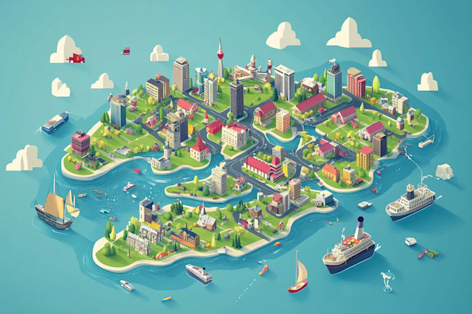 Design vector maps, event maps, fantasy festival maps by Hansiester ...