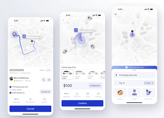 Build a custom uber clone, taxi booking app, ride sharing app by Joshbamdevs | Fiverr