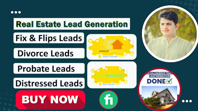 Do fix and flips divorce leads pre probate distressed properties with skip trace by Maharanser09 ...