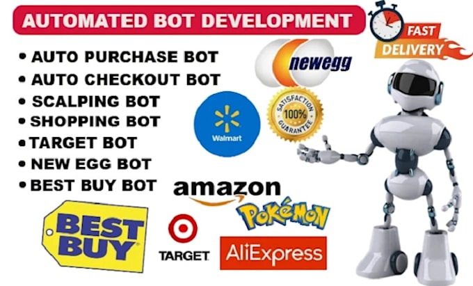 Develop auto checkout bot monitor bot fast auto purchase bot auto shopping bot by Campevanz | Fiverr